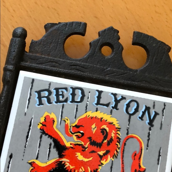 H.S | Kitchen | Vintage Red Lyon Tavern Cast Iron Trivets | Poshmark